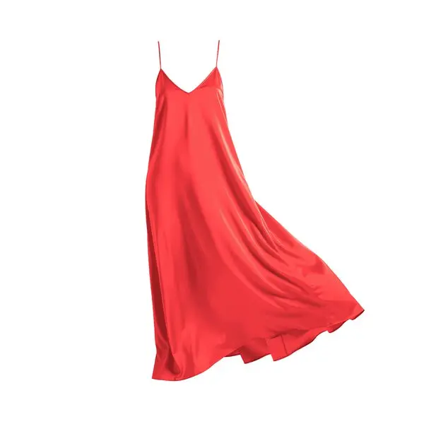 JANARA JONES Mariella Satin Maxi Dress - Red