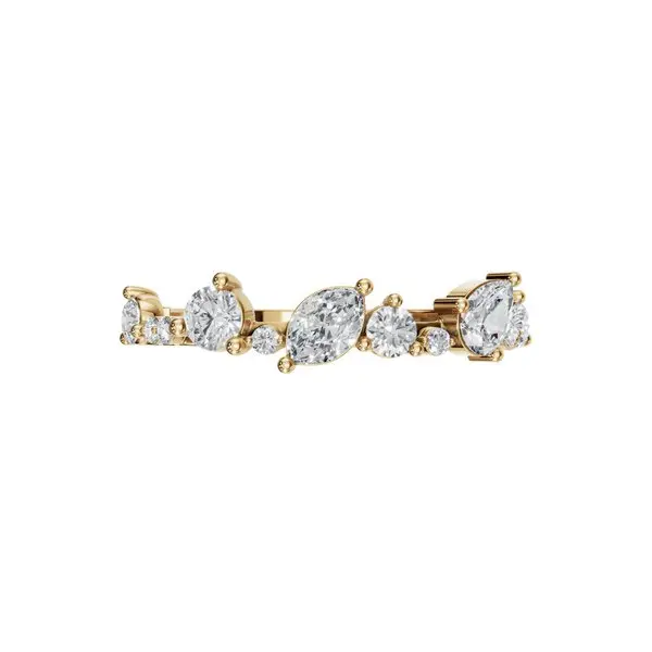 AYA FINE JEWELRY 18k Gold Ring With 0.66ctw Lab-grown Diamonds - White/rose Gold/yellow