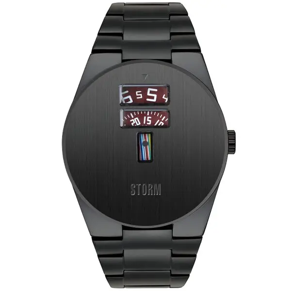 STORM Slate Plated Stainless Steel Watch - Black/red