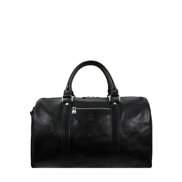 TIME RESISTANCE The Ambassadors Small Leather Duffel Bag - Black