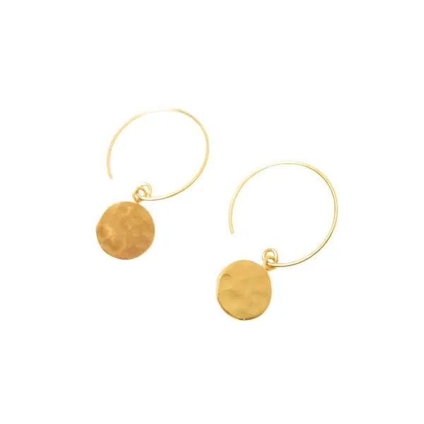LES REINES Generosity Hammered Earrings - Gold