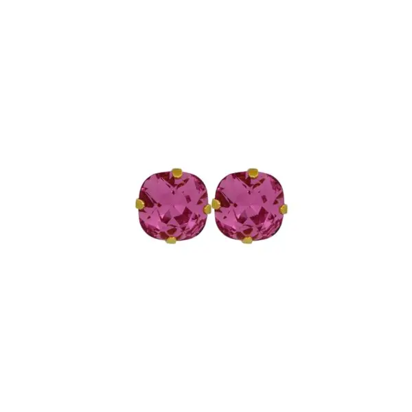 VICKISARGE Stud Earrings In Gold - Pink
