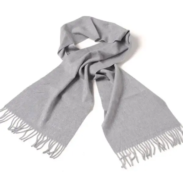 BEL CASHMERE Cashmere Scarf With Fringes - Grey