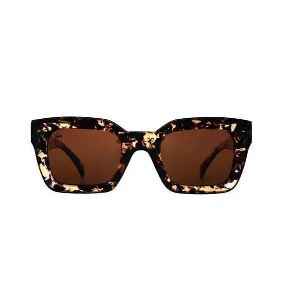 REALITY EYEWEAR Onassis Honey Turtle Sunglasses - Brown