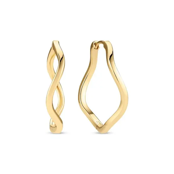 SIF JAKOBS JEWELLERY Ellera Waves Pianura X-grande Earrings - Gold