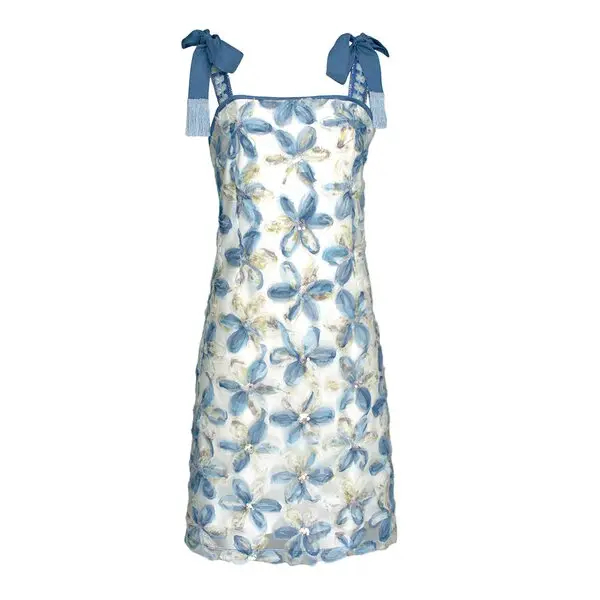 LALIPOP DESIGN Flower Applique Mini Dress