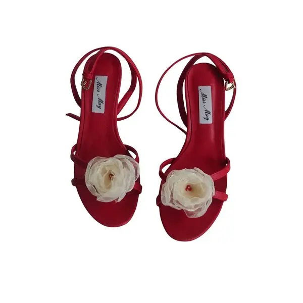 MISS MAY THE BRAND Lovers Lane Floral Heeled Sandals