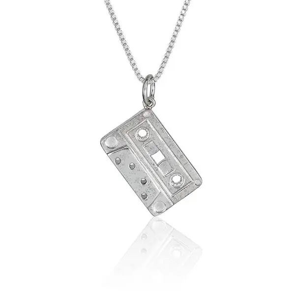 CARTOGRAPHY Love Note Cassette Pendant Necklace - Silver