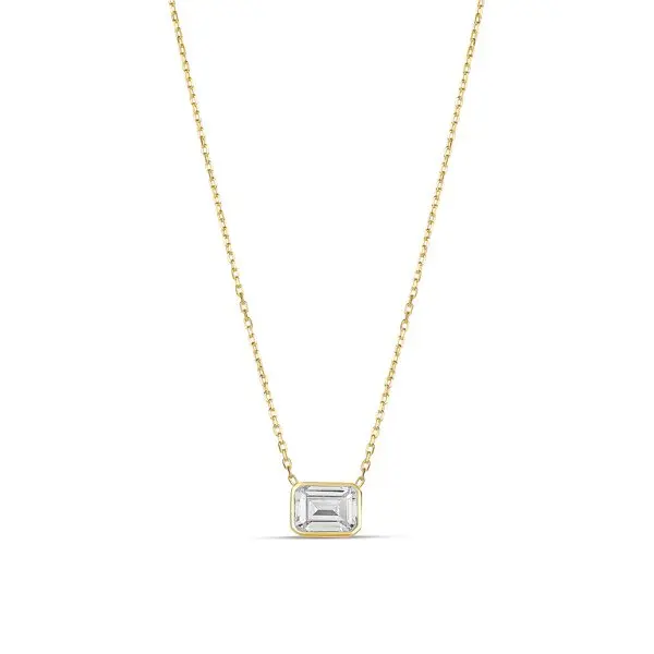 SHYMI Mini Bezel Solitaire Necklace - Gold