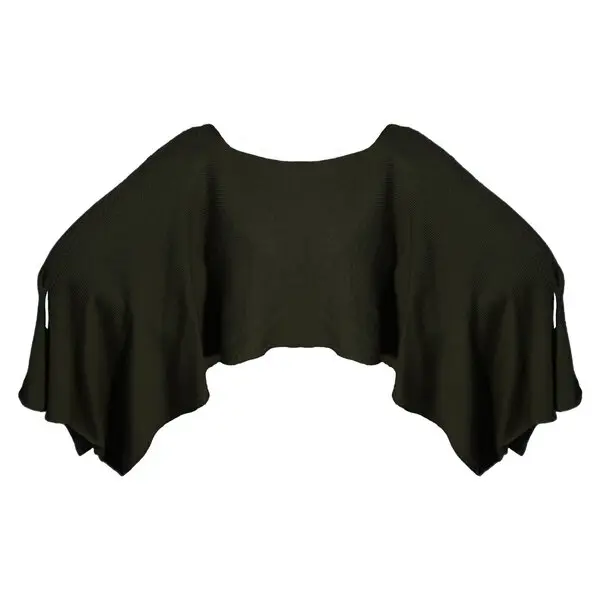 GAJÚ Navona Cape In Olive Wool