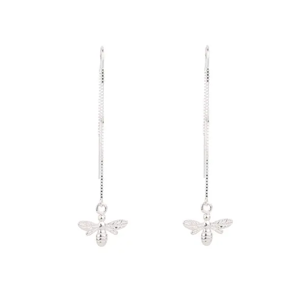Oana Savu Sterling Bee Dangle Earrings - Silver