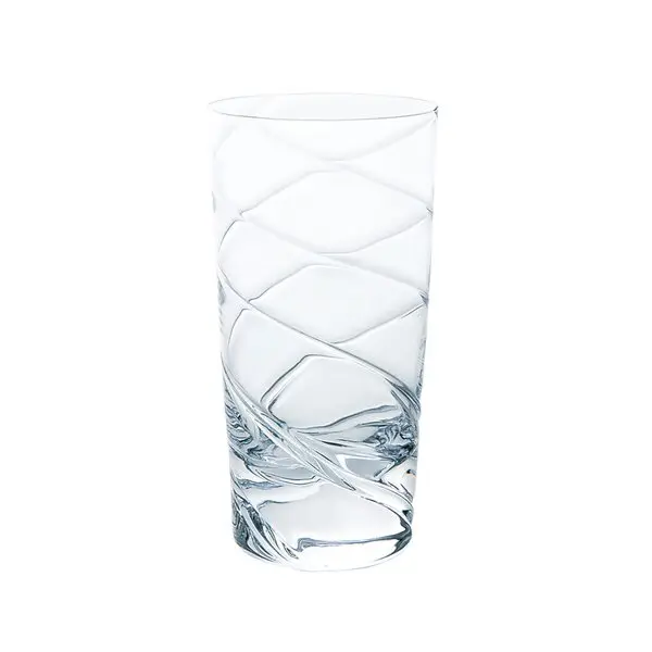 SGHR SUGAHARA Kirameki Tumbler Glass Three Lines, Clear - White