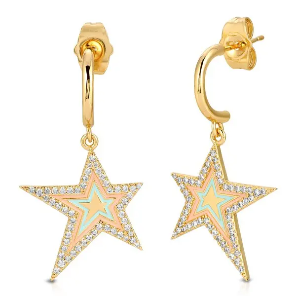GLAMROCKS JEWELRY Shine On Hoop Earrings - Gold