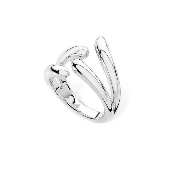 LUCY QUARTERMAINE Four Drop Midi Ring - Silver