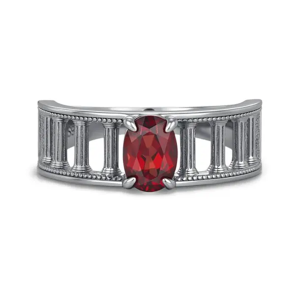 AZURA JEWELRY NEW YORK Parthenon Ring Gold Vermeil - Black