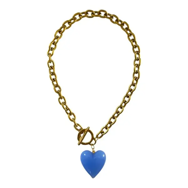 SCCOLLECTION Amore Heart Pendant Necklace - Blue