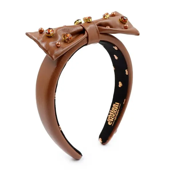 MISS CICCONI Amelia Headband - Brown