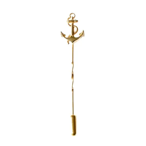 LEE RENEE Anchor Twist Tie Pin - Gold