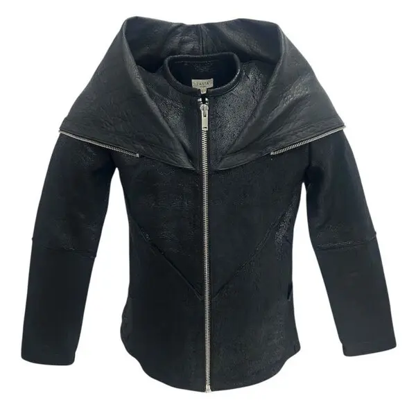 ZASTASTUDIO Leather Jacket With Hood