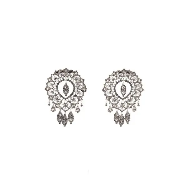 SITA NEVADO Telar Dangle Earrings - Silver