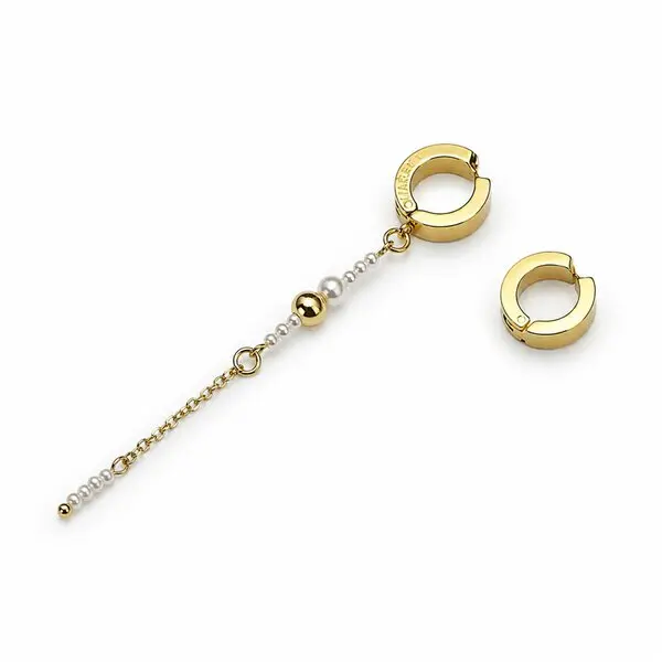 KIREI Link Stainless Steel & Shell Pearl Ear Cuff - Gold