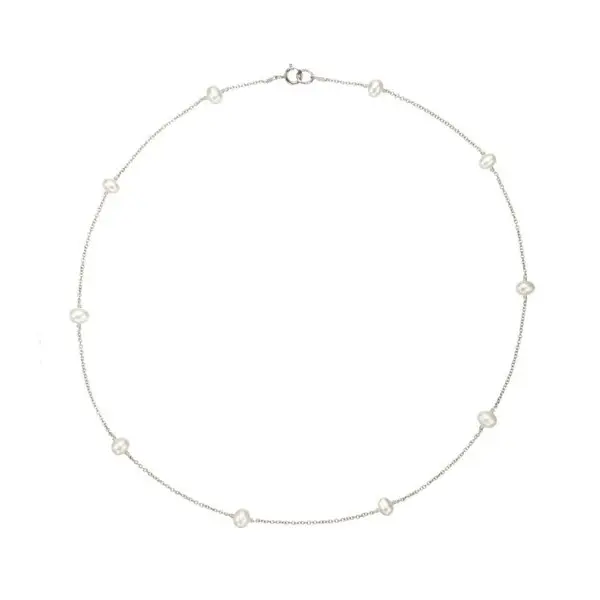 LILY & ROO Ten Pearl Choker - Silver