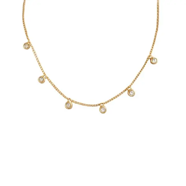 LILY FLO JEWELLERY Diamond Dangle Necklace - Gold