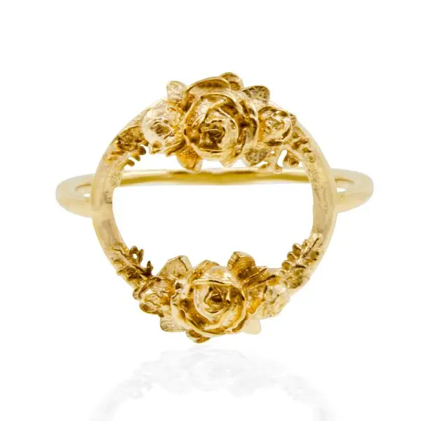 LEE RENEE Rose Halo Ring - Gold