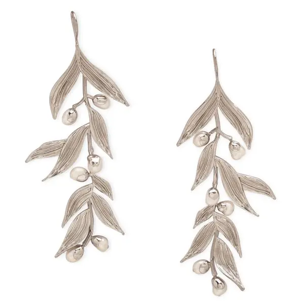 DHWANI BANSAL Isaro Chandelier Earrings With Baroque Pearls - Silver