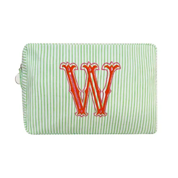 LILLY LOVES Monogrammed Makeup Bag - Green