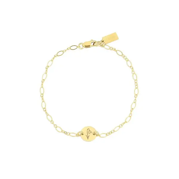 SET & STONES Lily Birth Flower Bracelet - Gold
