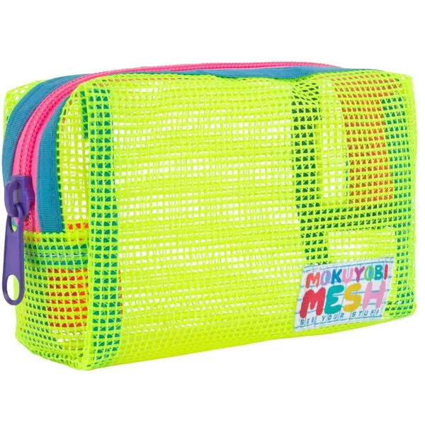 MOKUYOBI Zest Mesh Chubby Zip Pouch - Yellow