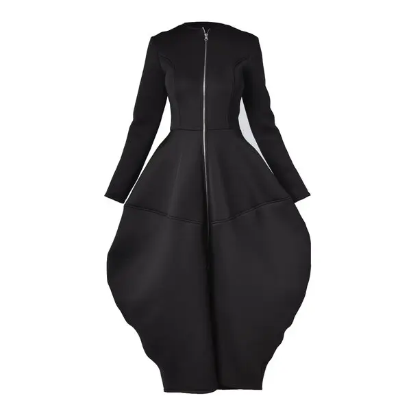 METAMORPHOZA Long Zip-up Neoprene Dress