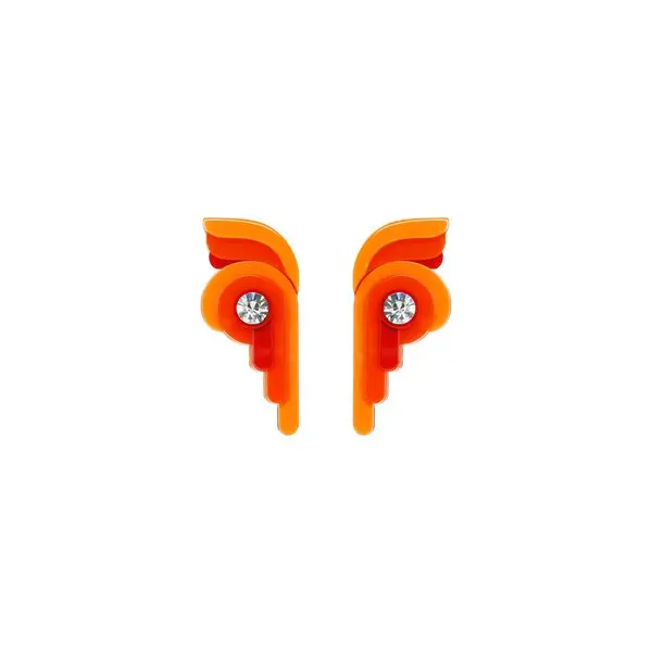 GISSA BICALHO Butterfly Acrylic Dangle Earrings - Orange