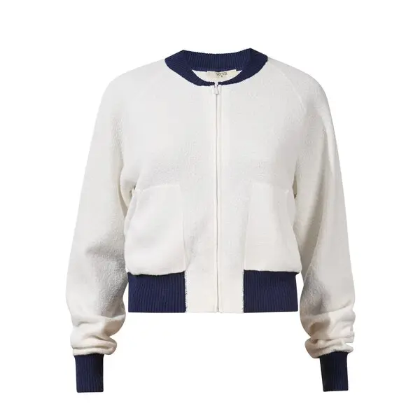 VEEVA Knit Varsity Bomber Jacket