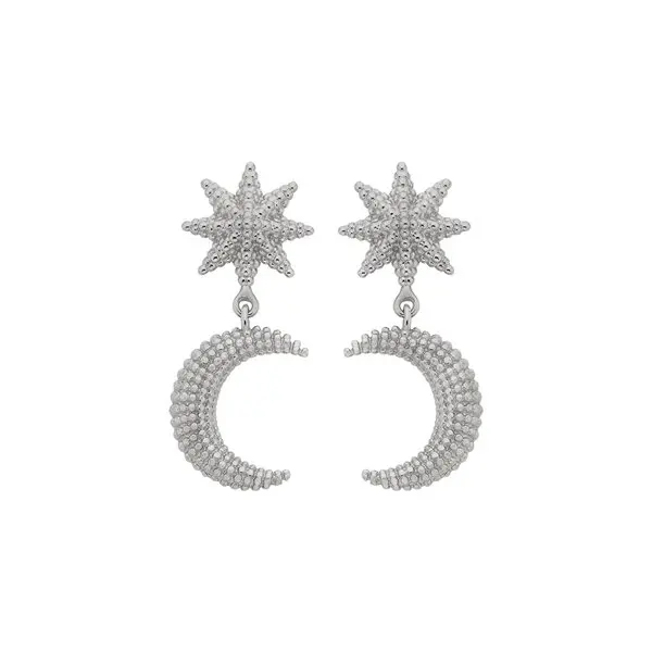 ZOË & MORGAN Moonlight Dangle Earrings - Silver