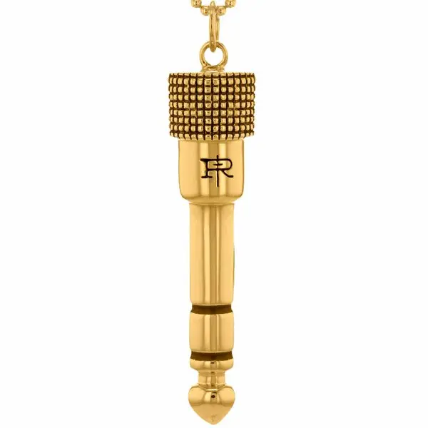 TRUE ROCKS Jack Plug Pendant Necklace - Gold
