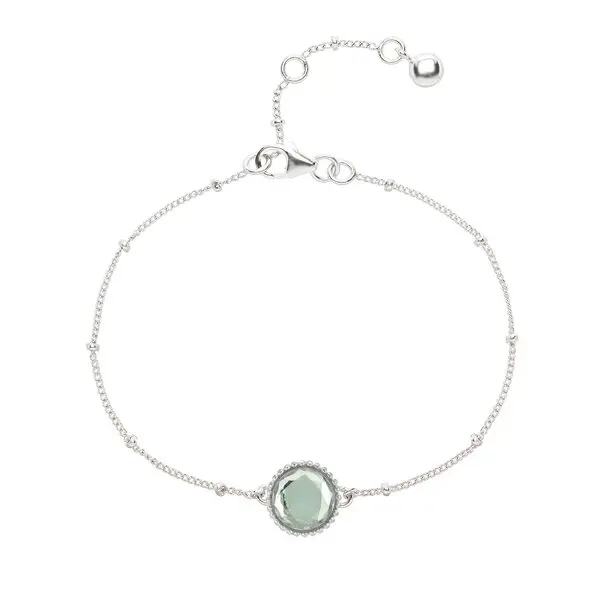 AUREE JEWELLERY Silver Green Amethyst Bracelet - Green/silver