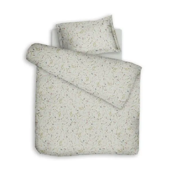 DECOFLUX HOME Sateen Bed Linen Set Herbary Light - Grey