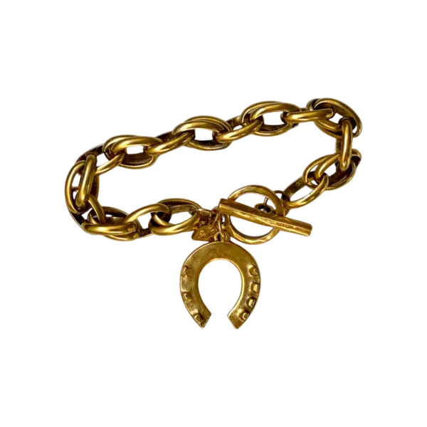 SCCOLLECTION Lucky Horseshoe Charm Bracelet - Gold