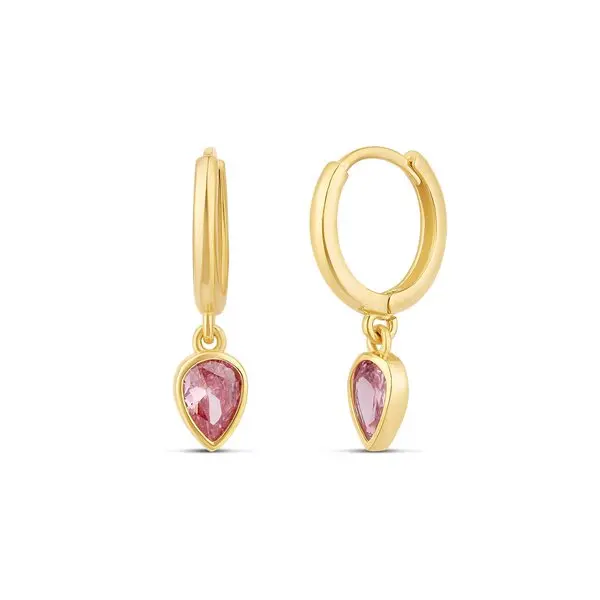 SHYMI Pear Drop Earrings - Gold/pink
