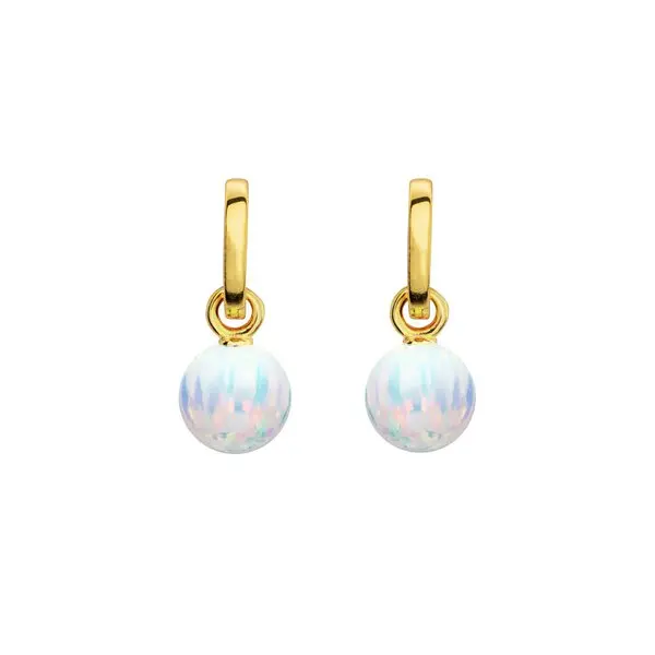 ORA PEARLS Ice Opal Hoop Earrings - Gold