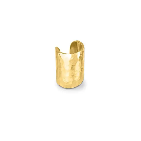DOWER & HALL Long Straight Nomad Ear Cuff In Vermeil - Gold