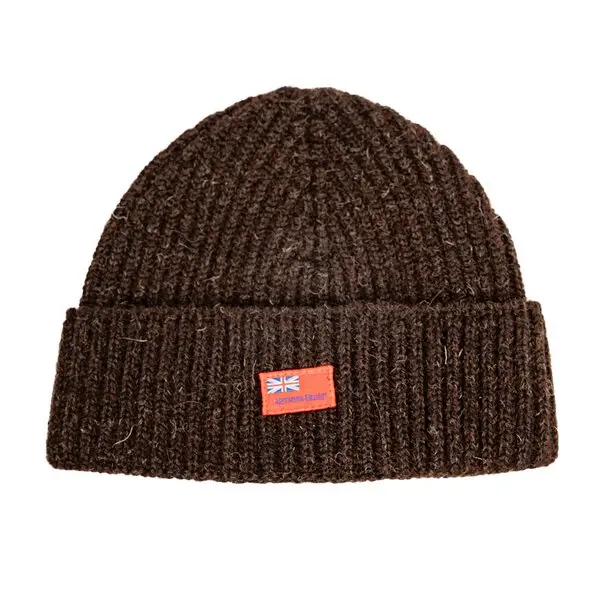 ARTHUR BEALE Neutrals Ensign Beanie Hat - Brown