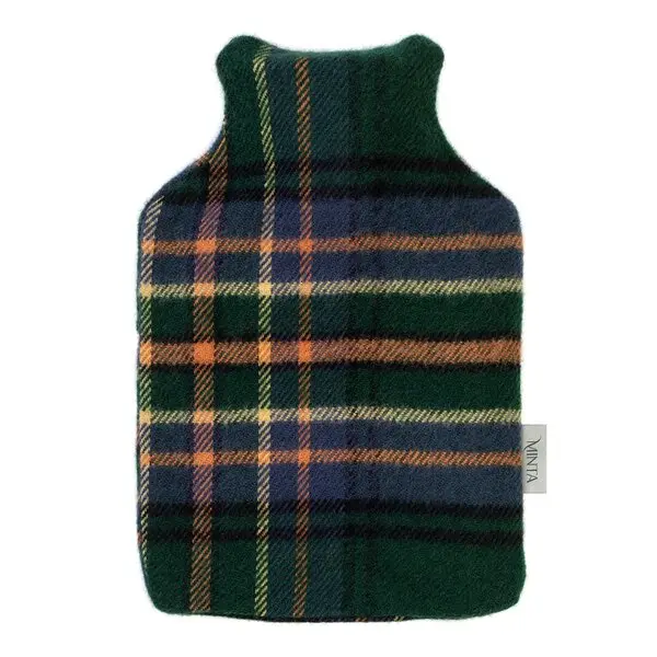 ARAMINTA CAMPBELL Amber Riverbank Lambswool Hot Water Bottle - Green