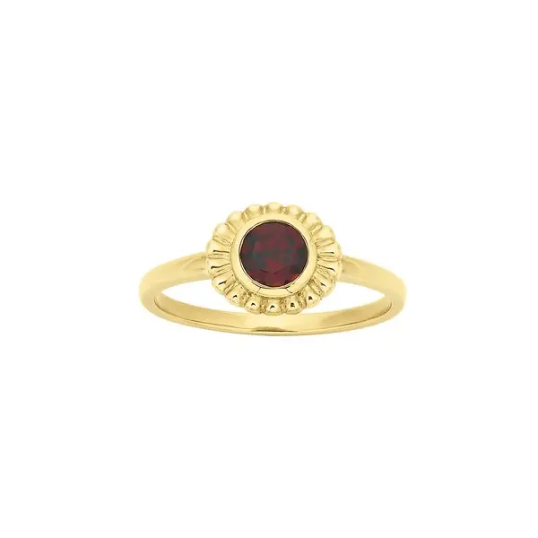 ZOË & MORGAN Odette Garnet Ring - Gold/red