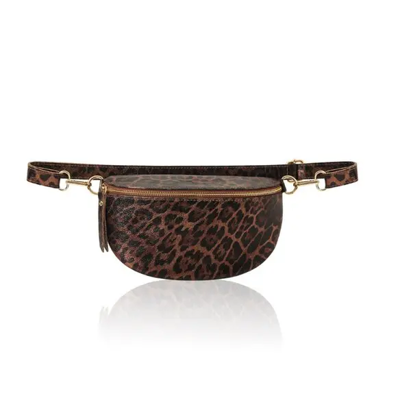 BETSY & FLOSS Licata Dark Leopard Crossbody Bag - Brown