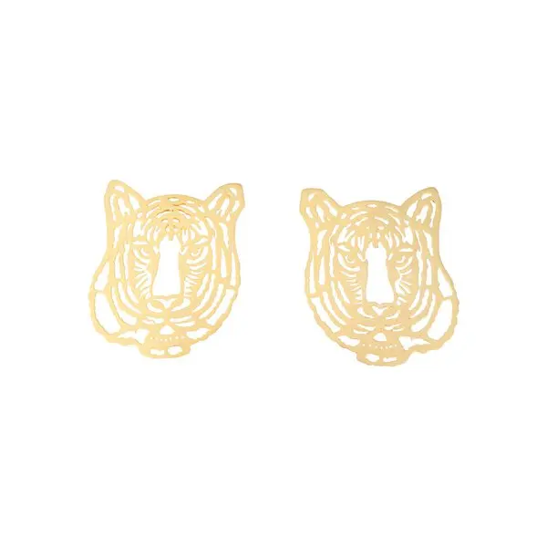 MERAKI BY RASHMI BAJAJ Majestic Prowl Plated Brass Stud Earrings - Gold