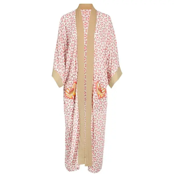 Henelle Vintage Kimono - Gold/white/red