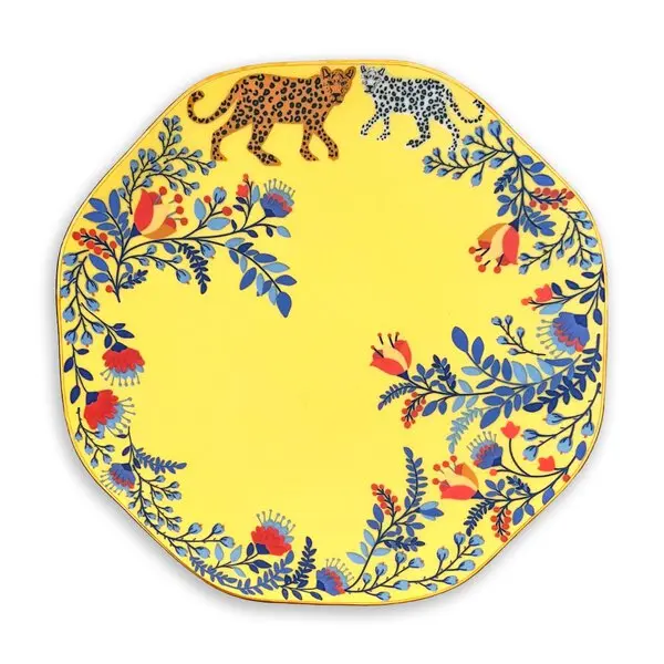 JESSIE ZHAO NEW YORK Amazon Rainforest Bone China In Side Plate - Yellow